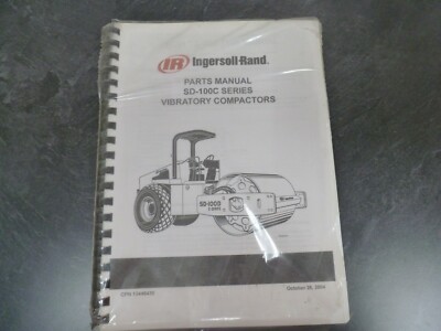 Ingersoll Rand C Series SD100D SD100F Compactors Parts Catalog Manual ...