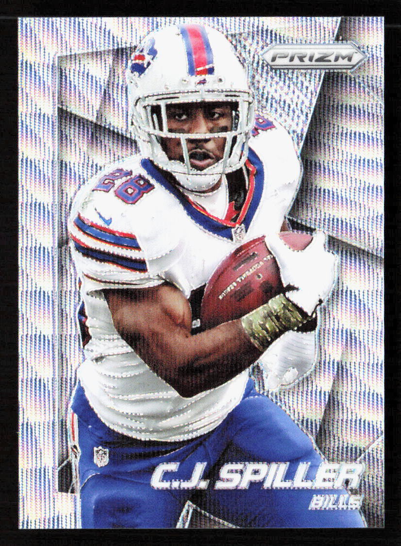 2014 Panini Prizm C.J. Spiller Light Blue Wave /99 #139 Buffalo Bills ...