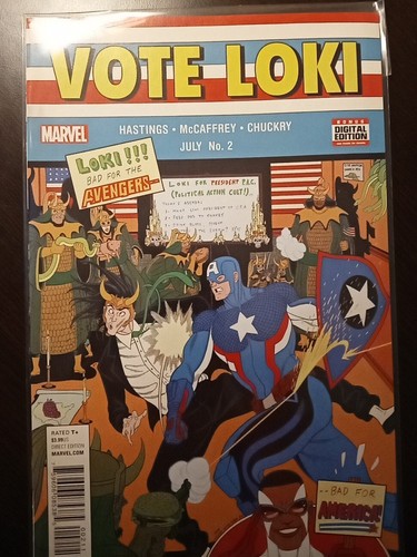 VOTE LOKI #2 (2016) NM Captain America Homage Cover Marvel Comics 1st ...