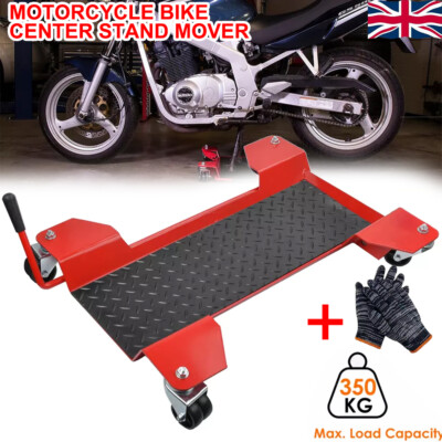 Heavy Duty Motorcycle Dolly Centre Stand Garage Parking Motorbike Mover ...