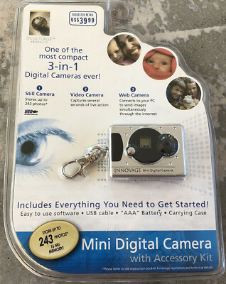 INNOVAGE® mini digital camera kit keychain w/accessories NEW! | eBay