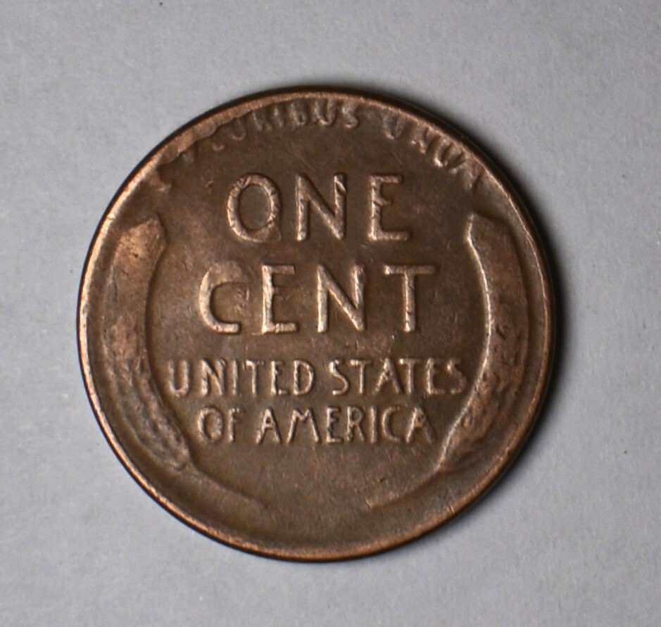 1955 No Mint Wheat Penny One Cent Strike Through Missing L Rim Multi ...