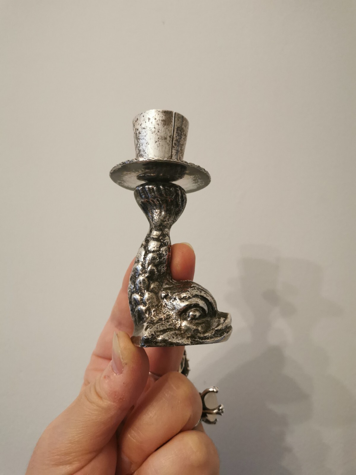 Vintage Silver Plated Brass F. Abela & Sons Maltese Dolphin Koi Fish ...