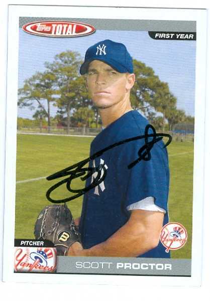 Scott Proctor autographed baseball card (New York Yankees) 2004 Topps ...