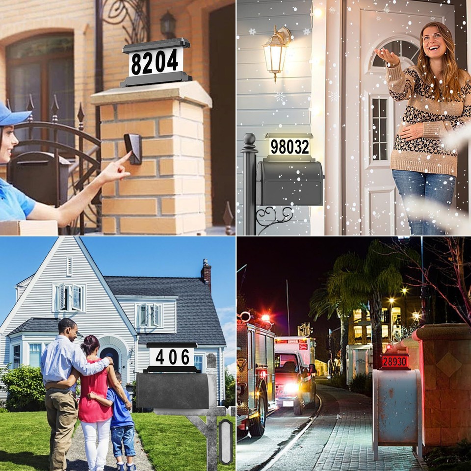 Solar Mailbox Numbers Solar Mailbox Light Belt With Remote Control ...