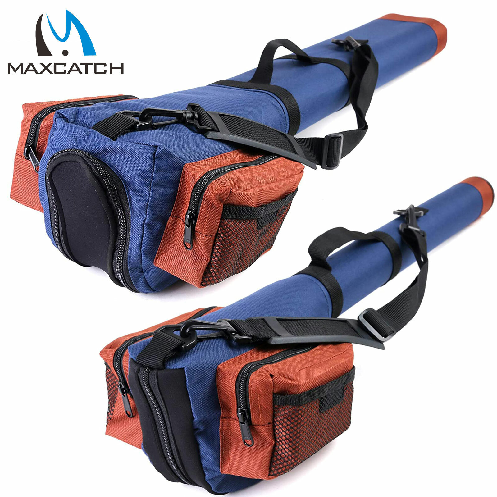 Maxcatch Fly Fishing Rod Case with Box Pocket Cordura Rod Storage For ...