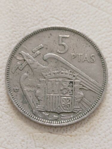 COIN SPAIN 5 PESETAS 1957 mark * Five PTAS Espana Franco Kayihan coins ...