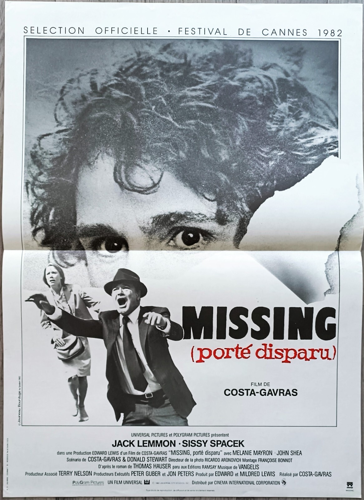 MISSING/PORTES DISPARUS/COSTA GAVRAS/JACK LEMMON/SPACECK/AFFICHE ...