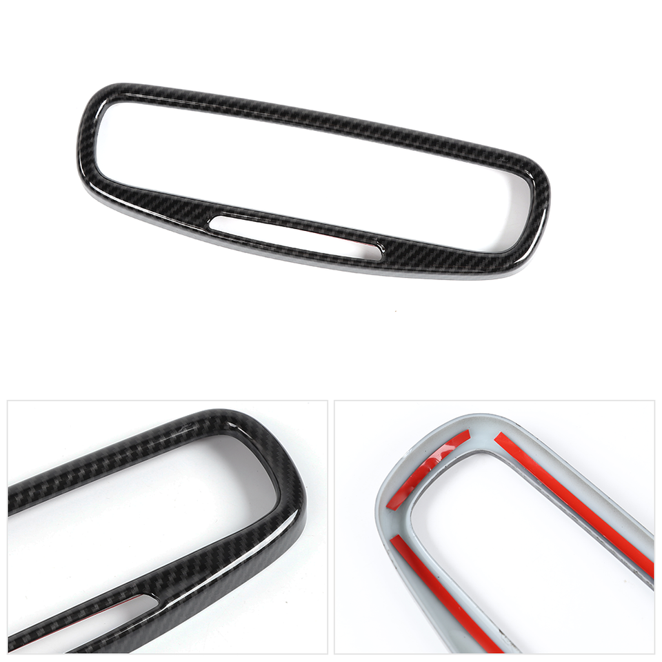 For Dodge Durango 2017+ Carbon Fiber Interior Rearview Mirror Cover ...