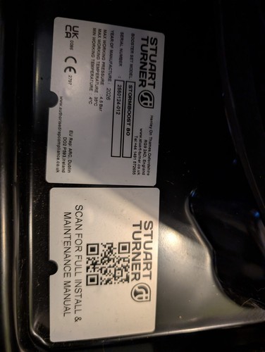 Stuart Turner Stormboost 80 Mains Water Pump +3.2bar Mains Pressure ...