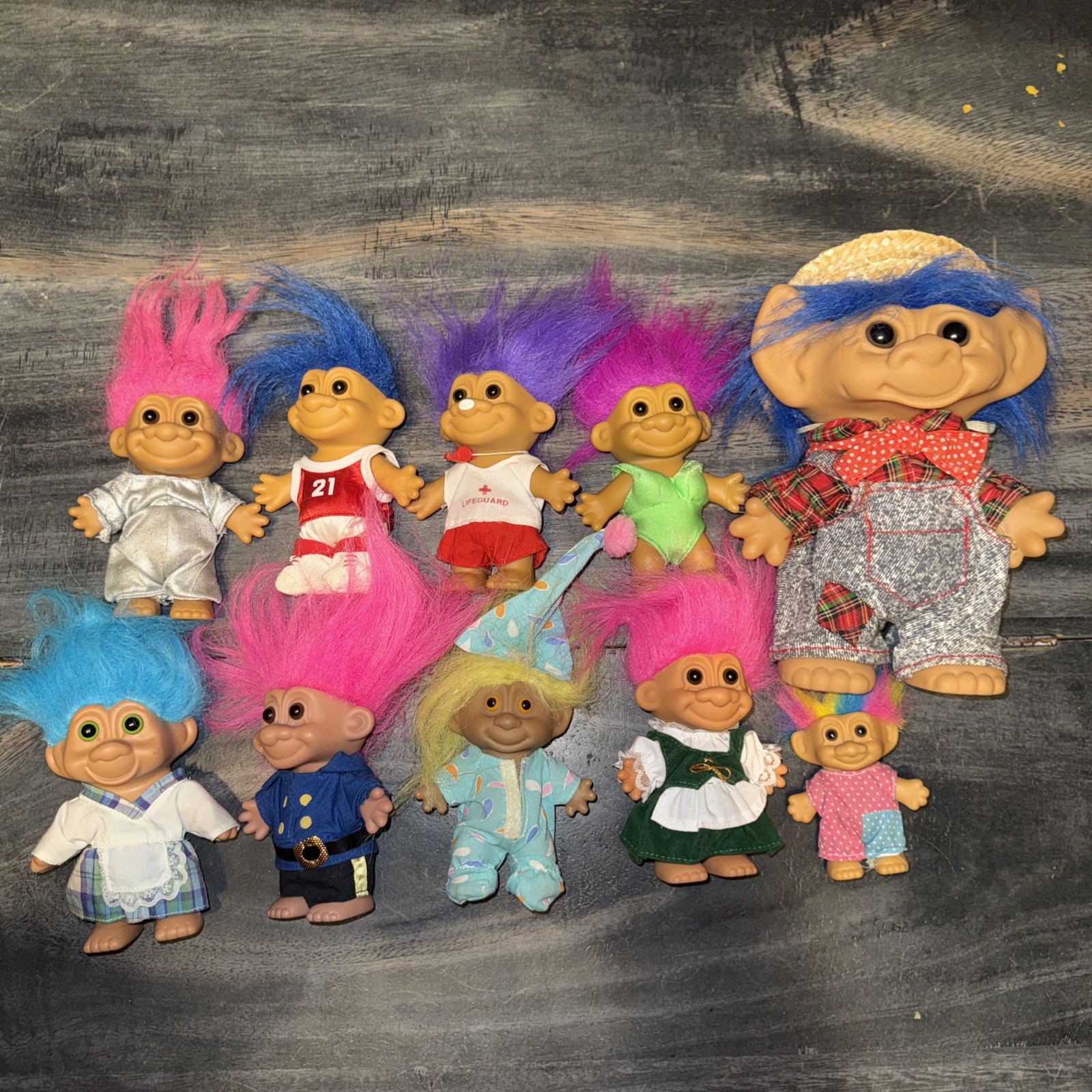 Vtg Lot of 10 Troll Dolls, 1980s-90s, Various Brands/sizes lot #15 | eBay