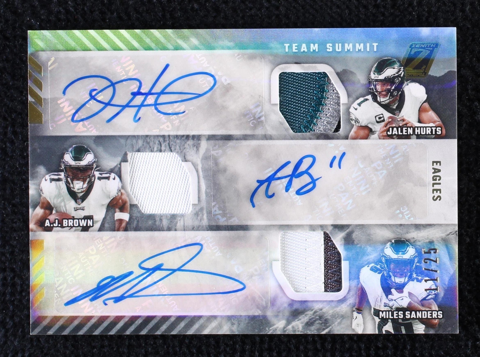 2022 Panini Zenith - Team Summit Autographs #TSA-JAM Jalen Hurts, A.J ...