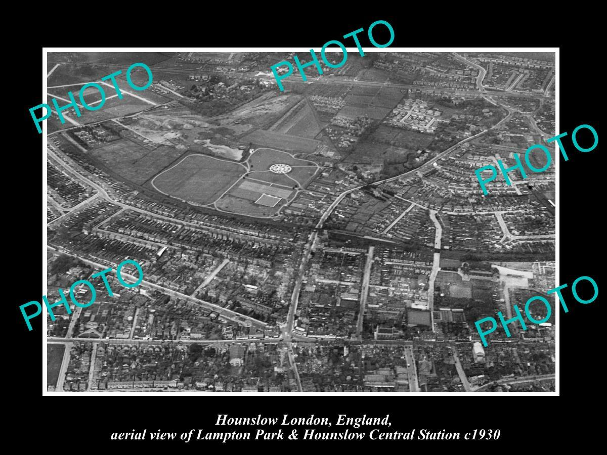 OLD 6 X 4 HISTORIC PHOTO OF HOUNSLOW LONDON ENGLAND AERIAL VIEW OF TOWN ...
