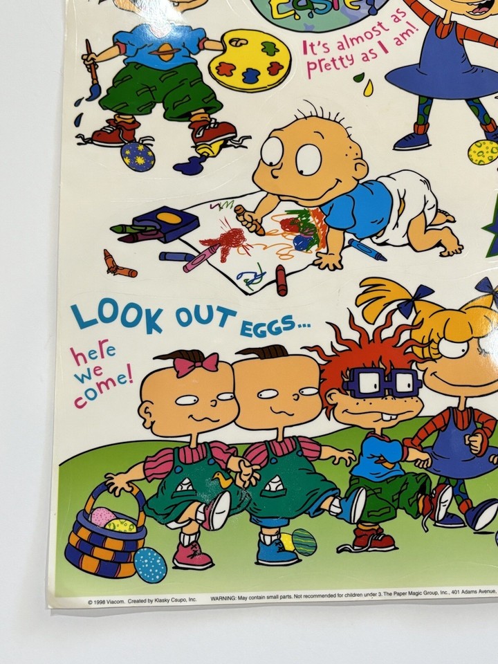 VTG Nickelodeon Rugrats Easter Window Color Clings Decorations 1998 | eBay