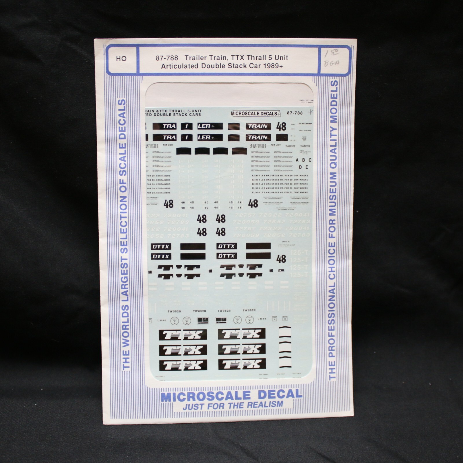 Microscale Decal HO Scale 87-788 Trailer Train,TTX Thrall 5 Unit Art ...