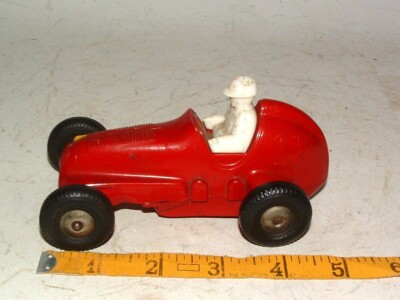 * MARX RED PLASTIC TOY # 11 WIND-UP RACE CAR 5" LONG WITH DRIVER ! | eBay