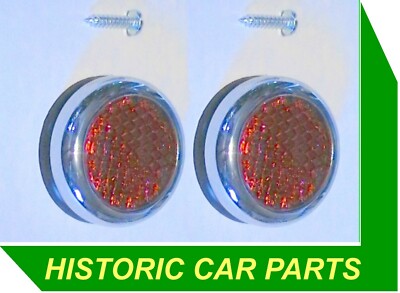 Triumph 10 1953-59 - Round Red Rear REFLECTORS x 2 replace Lucas RER25 ...