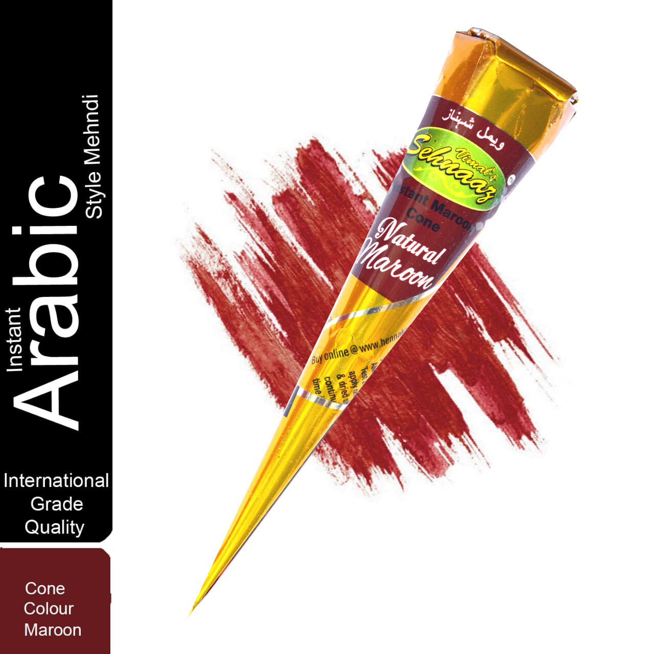 # Set Of Red ( Gold Maroon ) & Black Cone Instant Vimal's Sehnaaz Henna ...