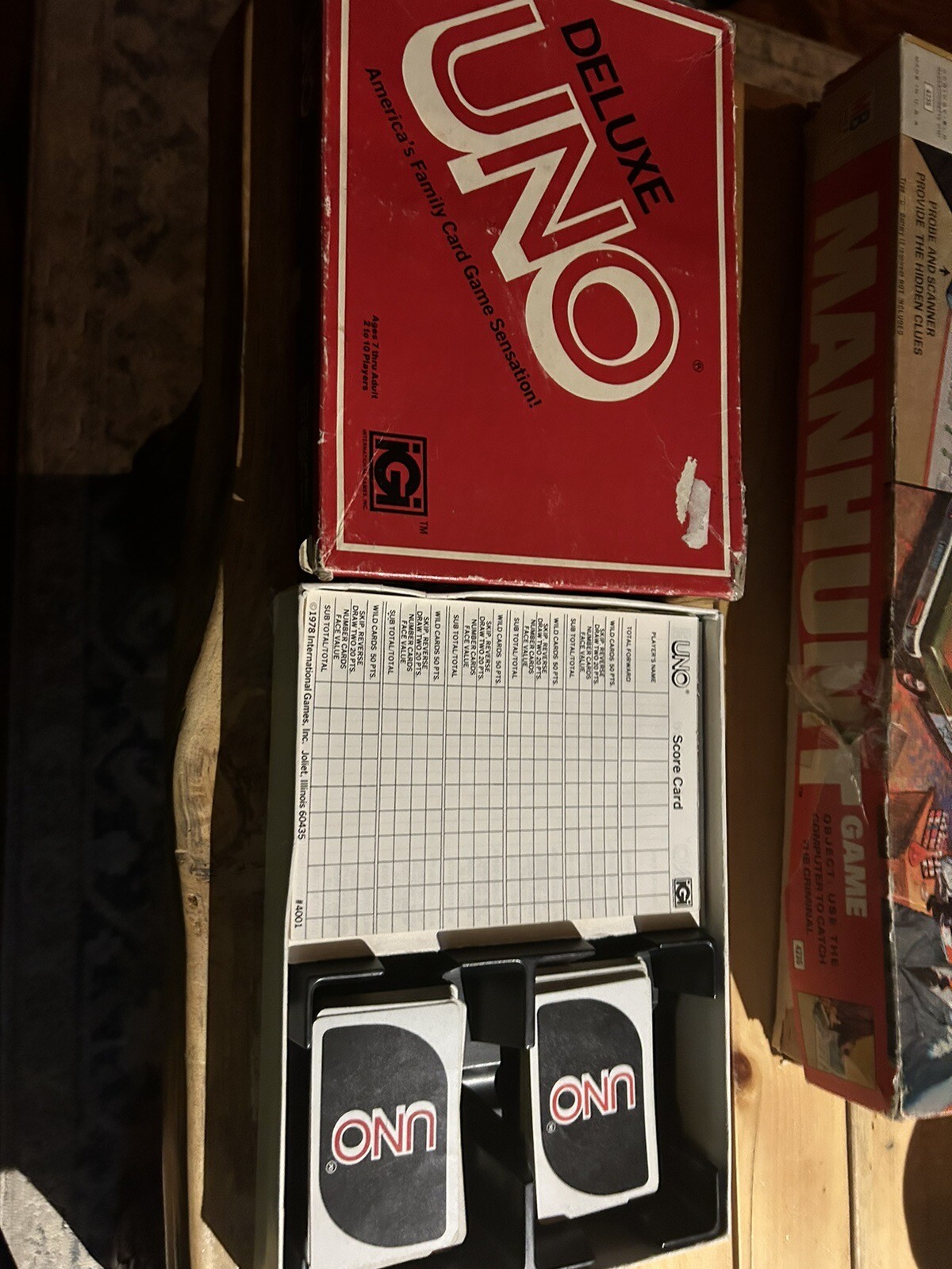 Mattel Deluxe UNO Edition Card Game Vintage 1978 Retro Family Party ...