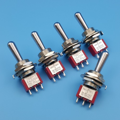 5Pcs SH T8014A-Z1 3Pin Momentary MOM-OFF-MOM SPDT Large Handle Toggle ...