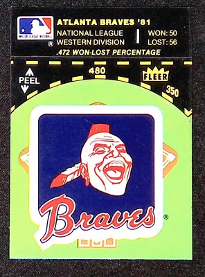 Atlanta Braves 1982 FLEER Team Logo Baseball Sticker - High Grade! | eBay