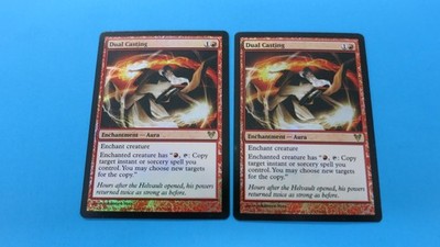 2x FOIL DUAL CASTING AURA AVACYN RESTORED MAGIC GATHERING MTG NM ...