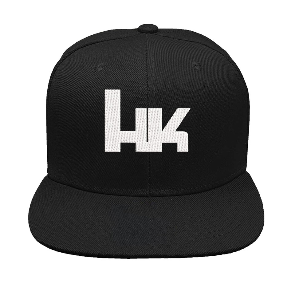 Heckler & Koch HK Logo Embroidered Flexfit Fitted Ball Cap Black Navy ...