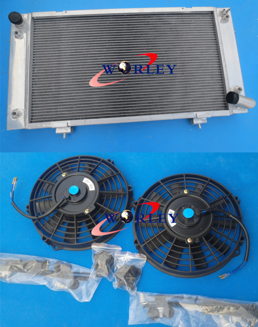 Aluminum radiator + fans for Land Rover Discovery & Range Rover Series ...