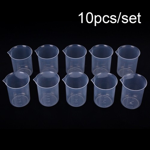 10PCS 50ML Plastic Graduated Measuring Cup for Liquid Measure Container ...