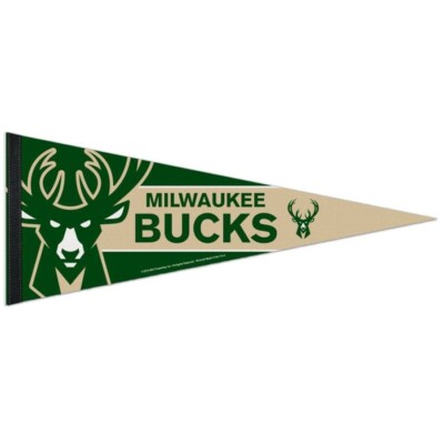 MILWAUKEE BUCKS BIG LOGO PREMIUM QUALITY PENNANT 12"X30" BANNER NBA ...