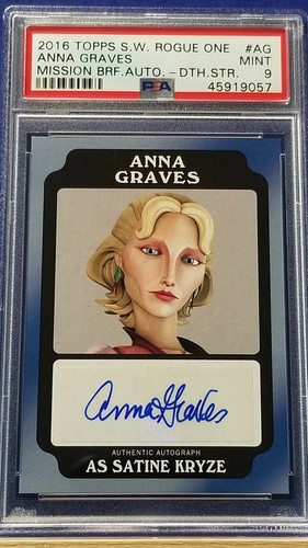 Anna Graves - 2016 Star Wars Rogue One Autograph Black PSA 9 #43/50 | eBay