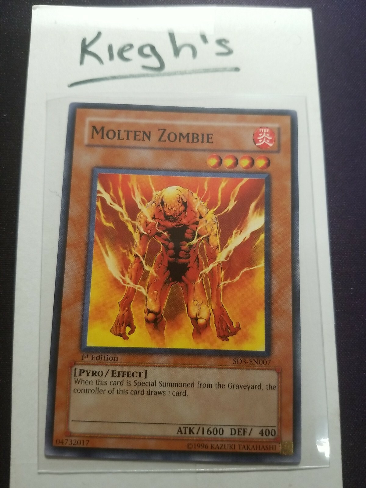 Yugioh Molten Zombie - 1st Edition *SD3-EN007 - Played* | eBay