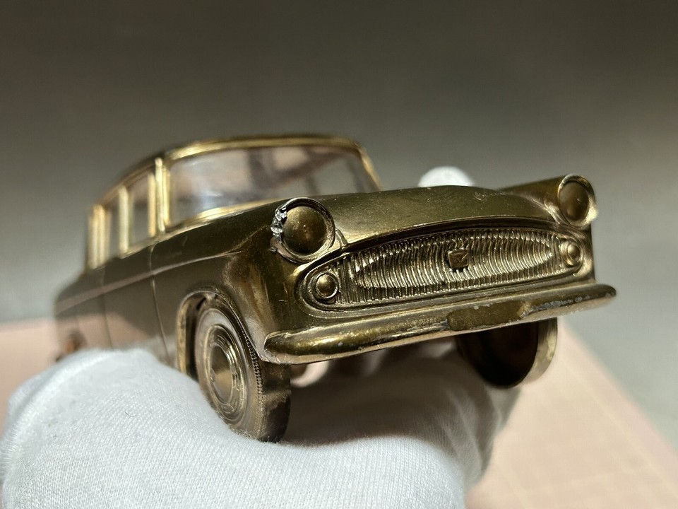 Toyota Corona #5 Vtg Gold Metal Sm Mini Classic Car Shape Toyopet ...