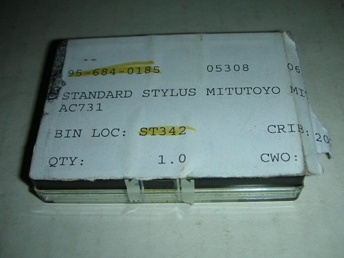 MITUTOYO 12AAC731 STANDARD STYLUS 60° TIP ANGLE 2µm TIP RADIUS NOS!! | eBay