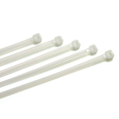 100 PZ FASCETTA CABLAGGIO IN NYLON BIANCA PER CAVI ELETTRICI 3,6x360 mm ...