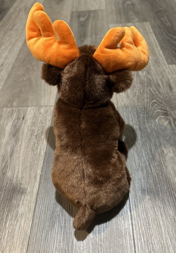 Ty Beanie Buddies Chocolate Moose Plush Orange Antlers With Hang Tag 12 ...