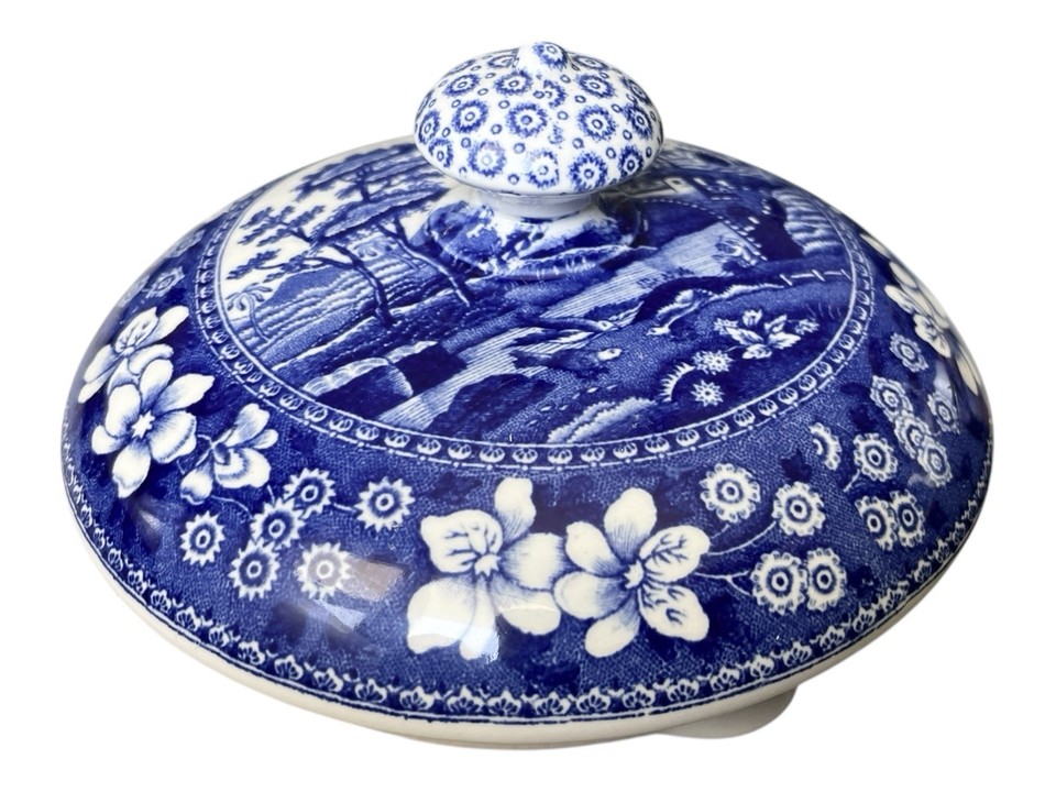 Spode England Tower Spode Blue Large Tea Kettle w/ Lid Holds 16 Cups 13 ...