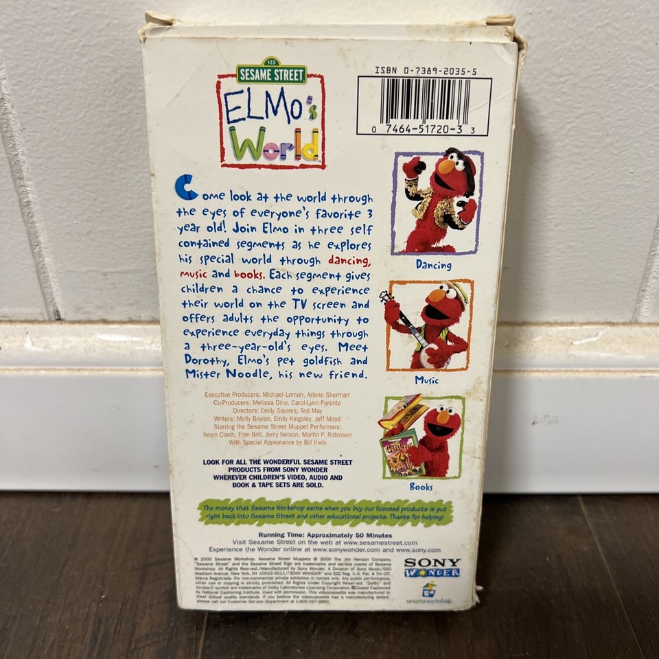 Sesame Street Elmo's World VHS 2000 Episodes for Children Kids TV ...