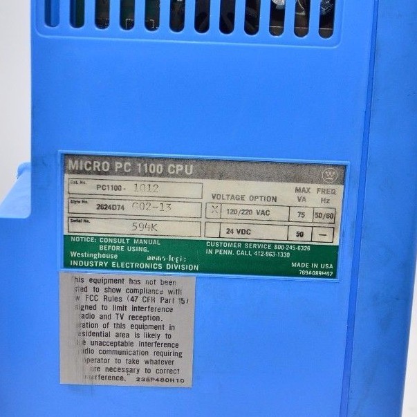 PC11001012 Westinghouse Micro PC 1100 CPU Module NumaLogic --SA | eBay