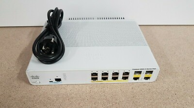Cisco WS-C2960C-8PC-L • Ethernet Fanless PoE Switch • 8x 10/100 + 2x ...