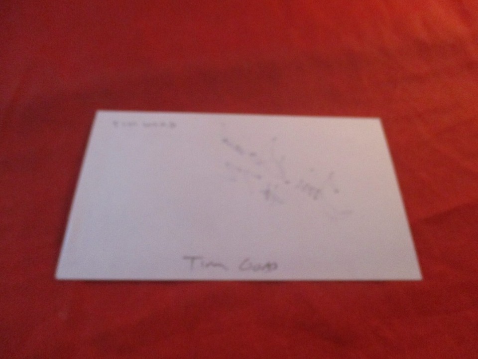 Tim Goad 72 Patriots Browns Ravens Autographed Index Card Orig ...