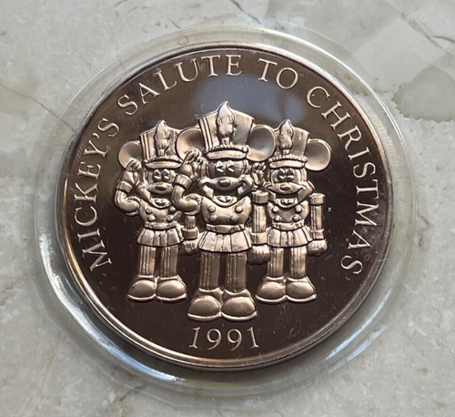 1991/1992 Mickey's Salute to Christmas & Happy New Year Disney Bronze ...