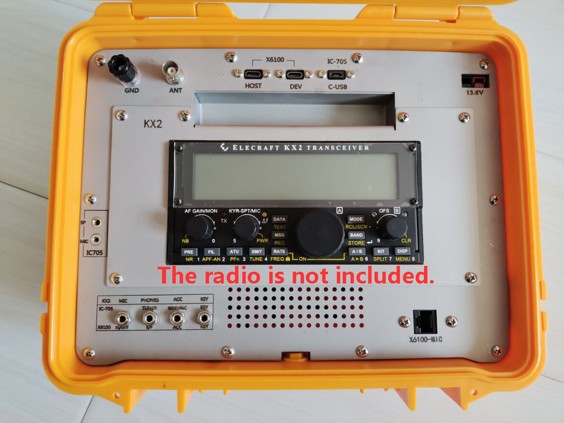 3 IN 1 Waterproof Radio Box for XIEGU X6100/Elecraft KX2 and for ICOM ...