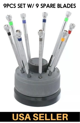 Precision Screwdriver Set Watch Flat Blade Slotted Watchmakers jeweler ...