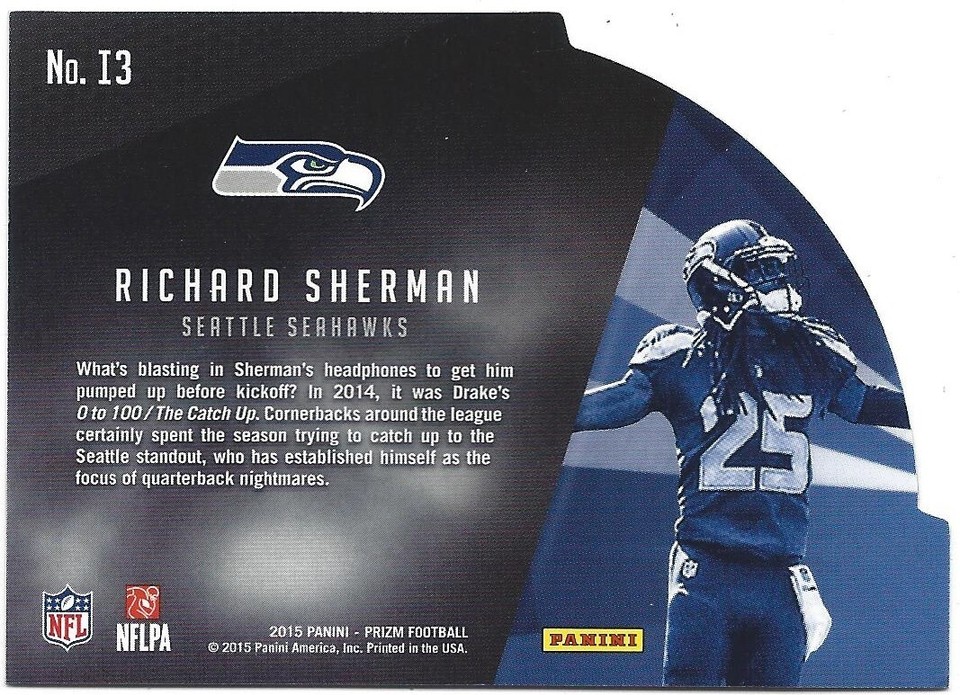 2015 Panini Prizm Intros Football Card - Richard Sherman | eBay