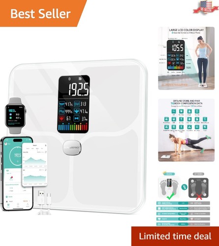 Rechargeable Smart Scale - Syncs with Fitdays App for Customized Body ...