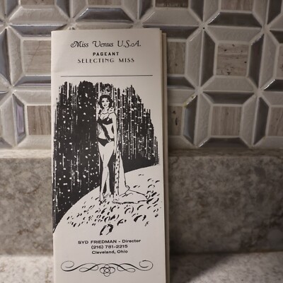 Miss VENUS U.S.A.Beauty Pageant, Pageant Model Entry Form Pamphlet ...