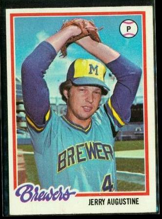 Vintage 1978 TOPPS Baseball Trading Card #133 JERRY AUGUSTINE Milwaukee ...