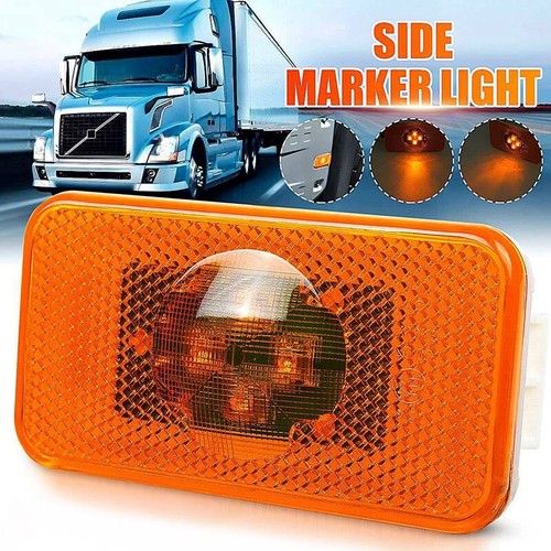 2Pcs 24V Car Truck LED Side Marker Light 4LEDs Indicator Warning Lamp ...