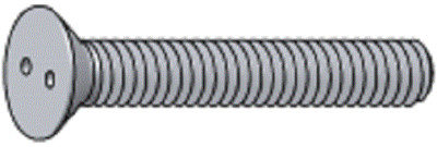 100pcs 6/32 x 3/4" Stainless Spanner/Snake Eye Security Flat Head ...